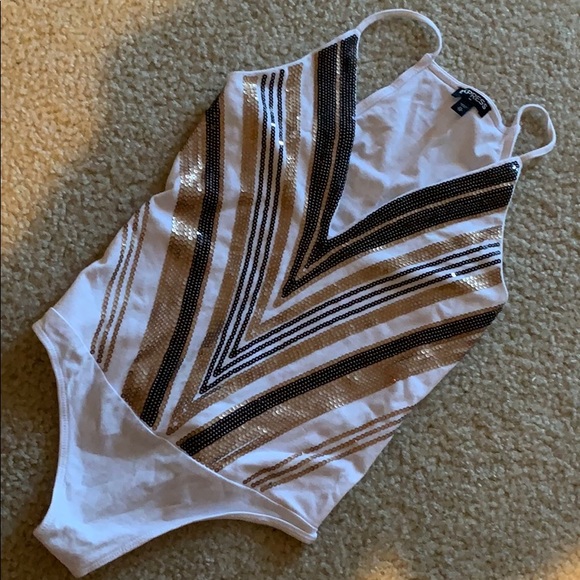 Express | Tops | Sequin Body Suit | Poshmark